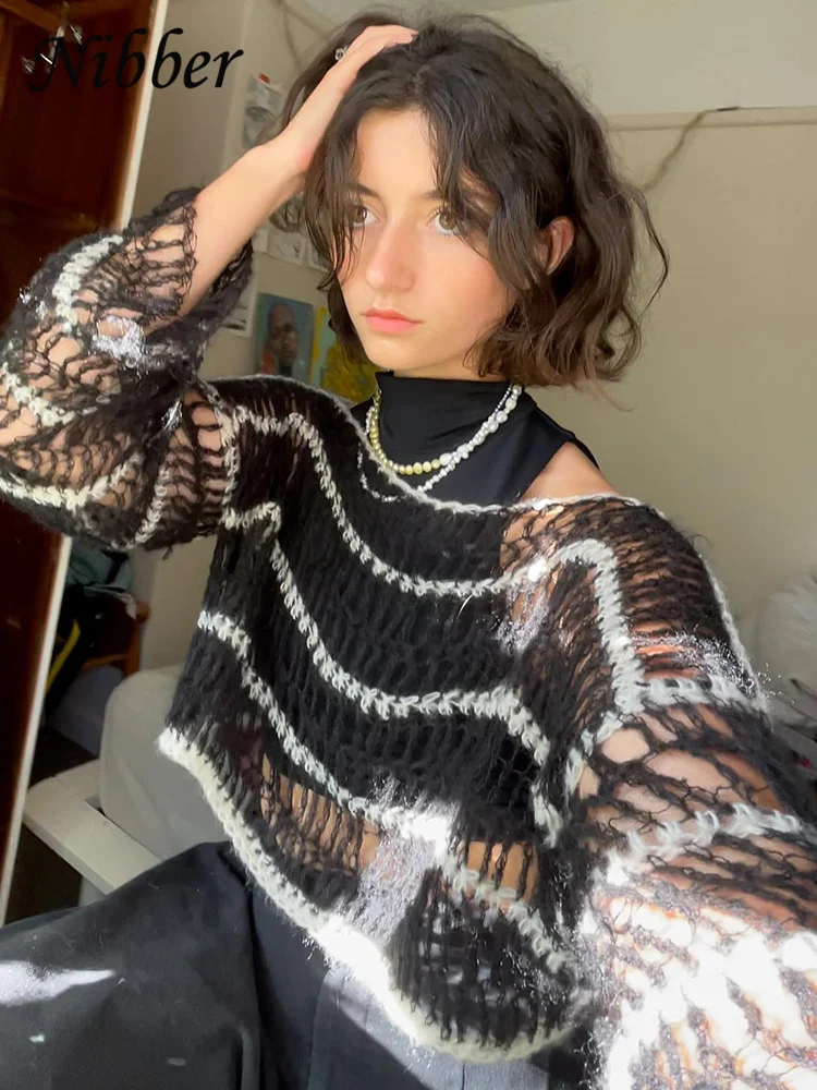 Nibber-Top-Summer-Clother-For-Women-Fashion-Splicing-Hole-Hollow-out ...