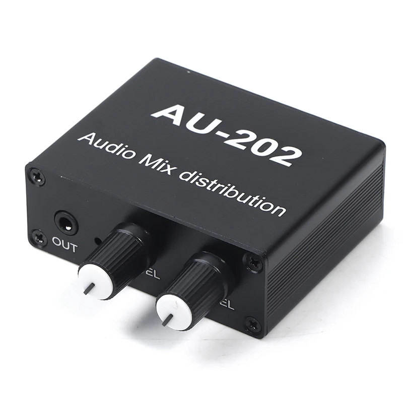 Stereo-Mixer-Audio-Distribuidor-para-Headphone-AMP-de-energia-externa ...