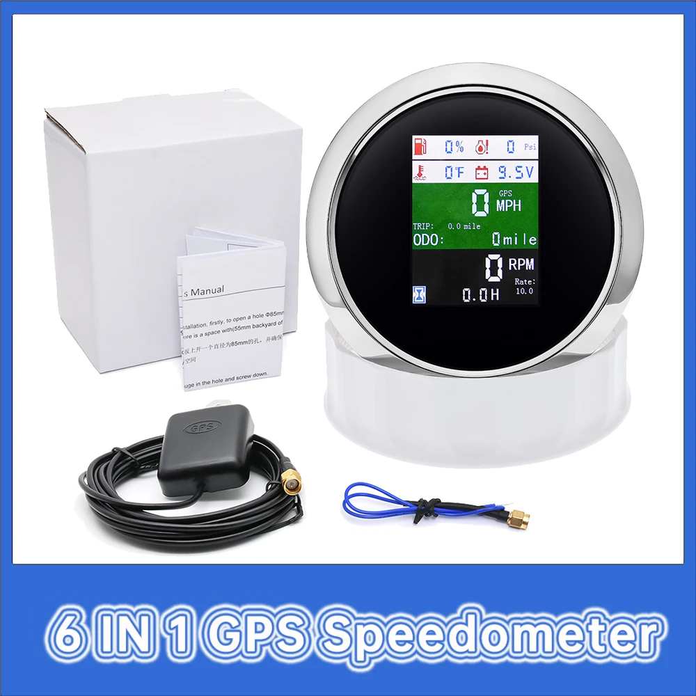 6-IN-1-GPS-Speedometer-LCD-Odometer-Fuel-Level-Water-Temp-Oil-Pressure ...