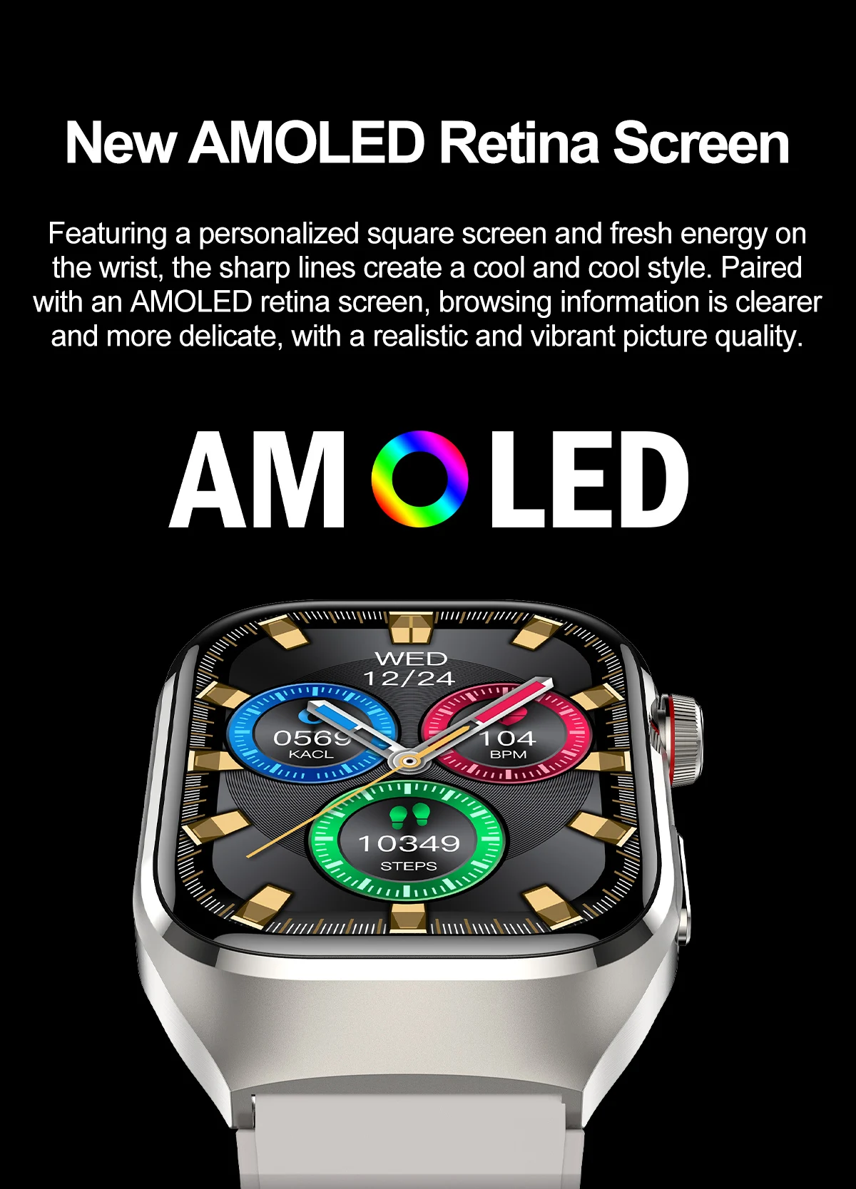 2024 New Accurate Measurement ECG HRV Health Smart Watch Blood Sugar AI ...
