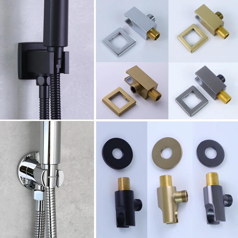 Square-Hand-Shower-Bracket-Brass-Body-with-Angel-Adjustable-Adapt-To ...