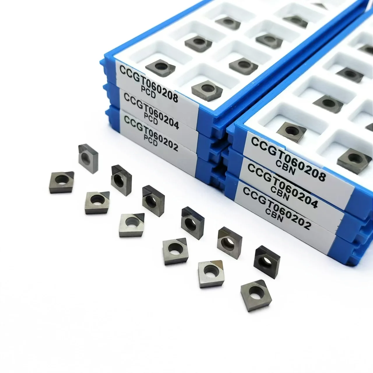10PCS-PCD-CBN-CCGT060202-CCGT060204-CCGT060208-Diamond-Inserts-PCD-Aluminum-Alloy-Turning-Tool ...
