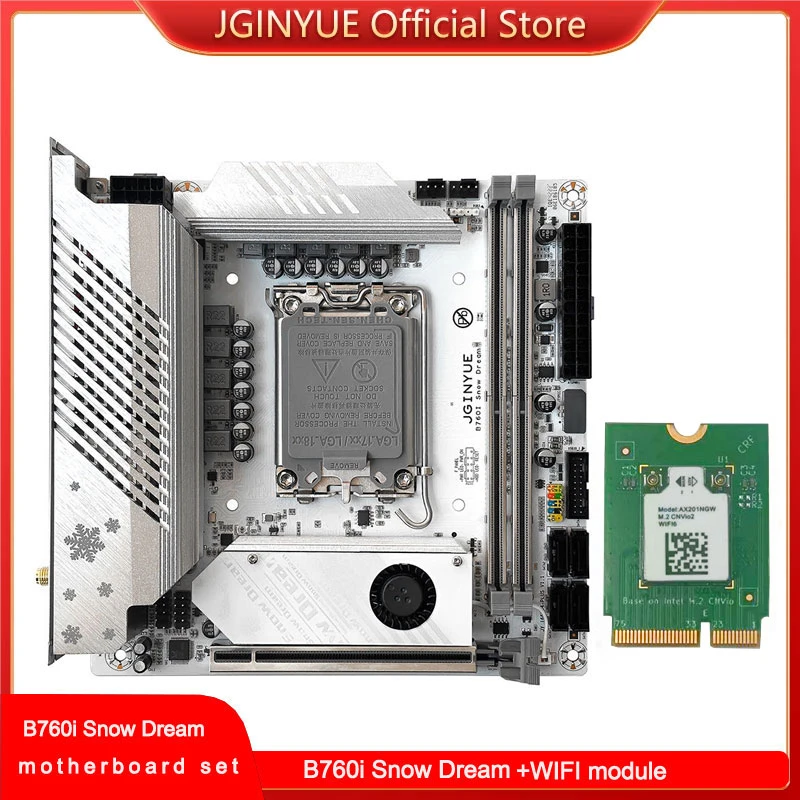 JGINYUE B760i Motherboards combo set With WIFI module Support 12th 13th ...