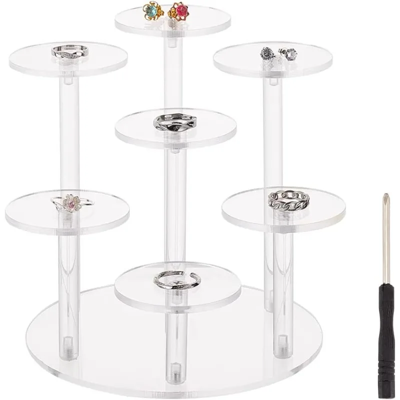 Round-Acrylic-Display-Stand-7-Tier-2-36-inch-Clear-Acrylic-Display ...