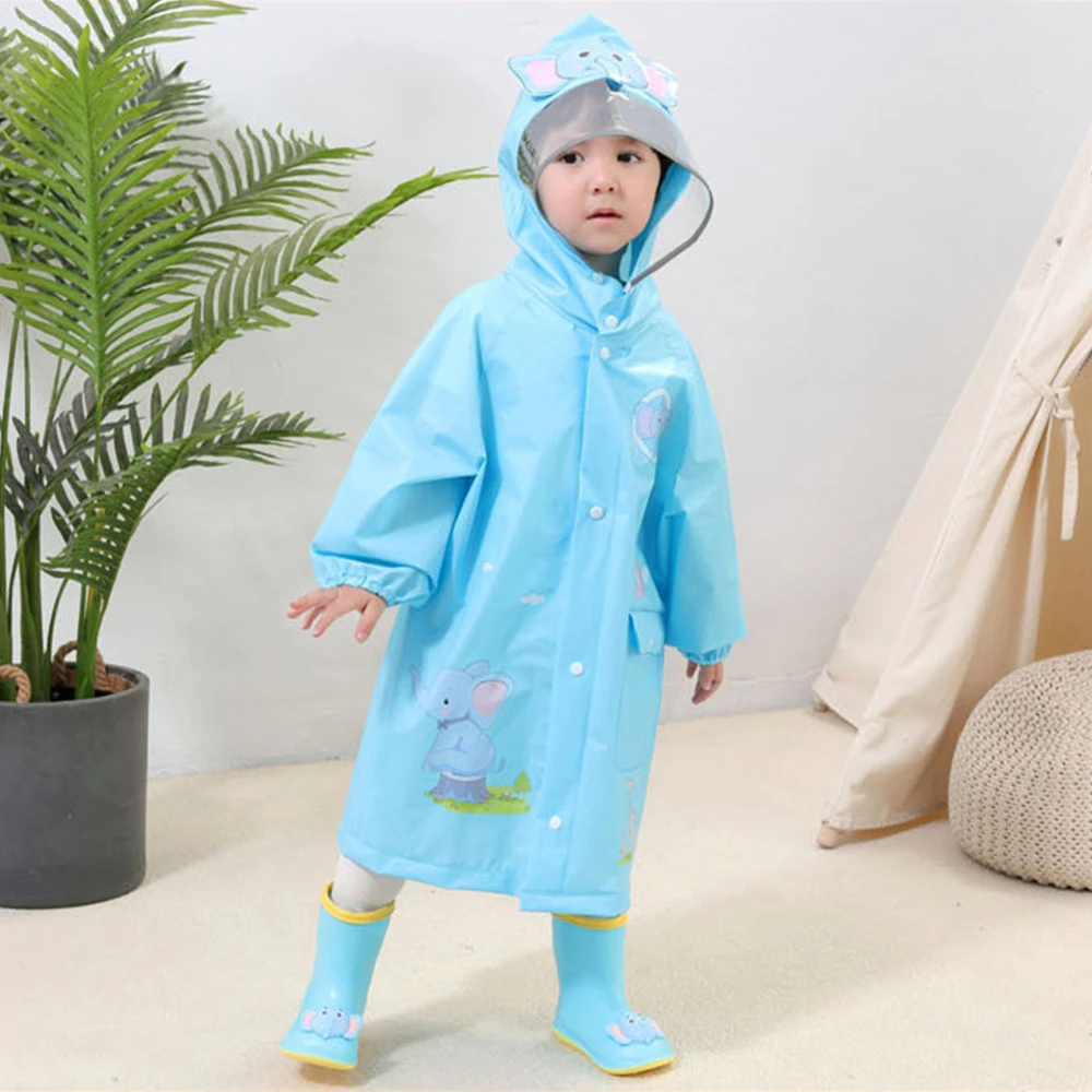 Creative-Cartoon-Kids-Raincoat-Full-Body-Thickened-Baby-Tour-Rain-Coat ...