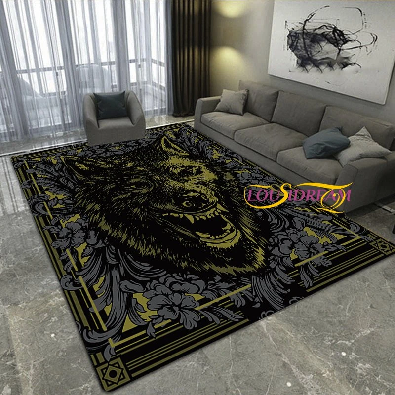 Animal Theme Wolf Dream Catcher Carpets Anti Skid Mat Area Rug for ...