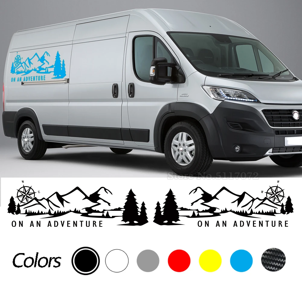 2Pcs Lot Car Stickers Graphics Vinyl Side Decals For Peugeot Boxer ...