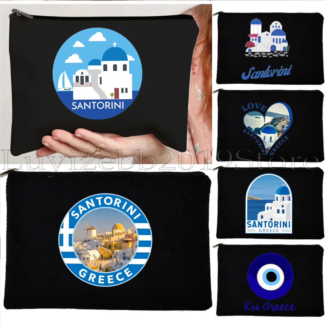 Greece Flag Map Ellas Greek Evil Eye Athens Santorini Oia KOS Island ...