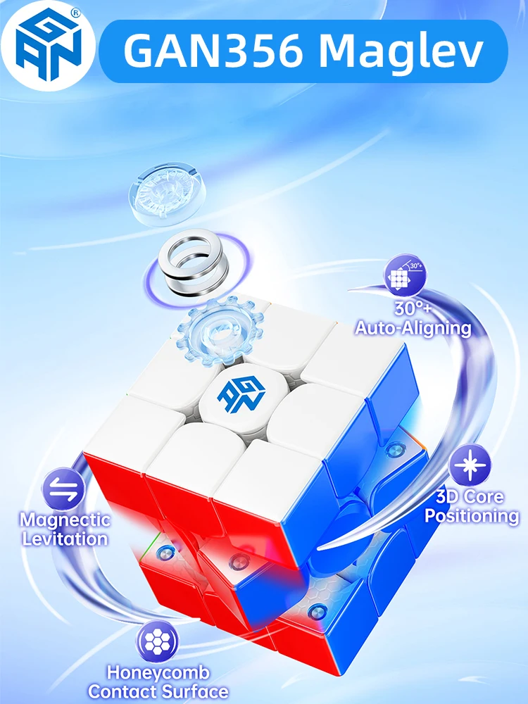 GAN356-Maglev-3x3-Magnetic-Speed-Cube-Stickerless-Magic-Cubes-Fast ...