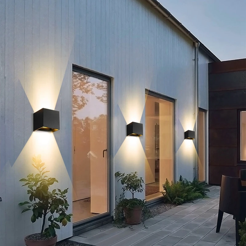 Iluminación de pared Led para exteriores, lámpara de pared impermeable ...
