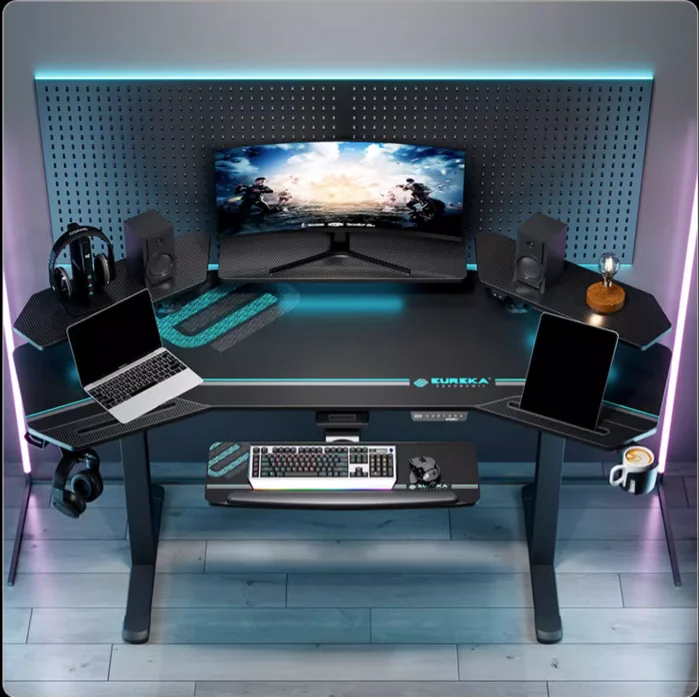 E-sports-desk-Double-motor-electric-lift-desk-Computer-desktop-desk ...