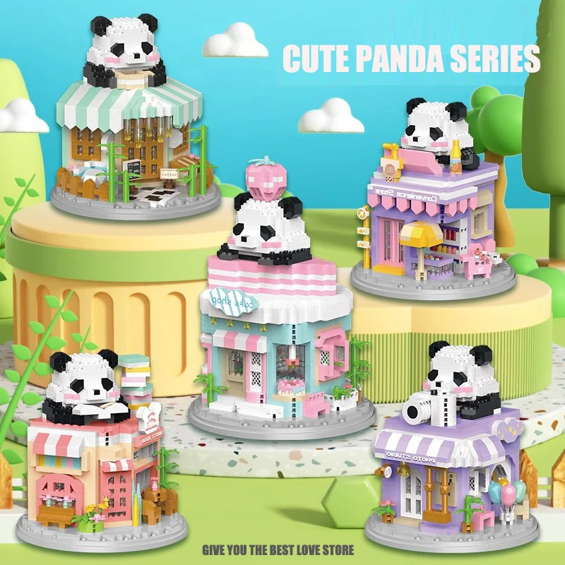 DIY-Mini-Panda-Themed-House-Street-View-House-Building-Blocks-Toys ...