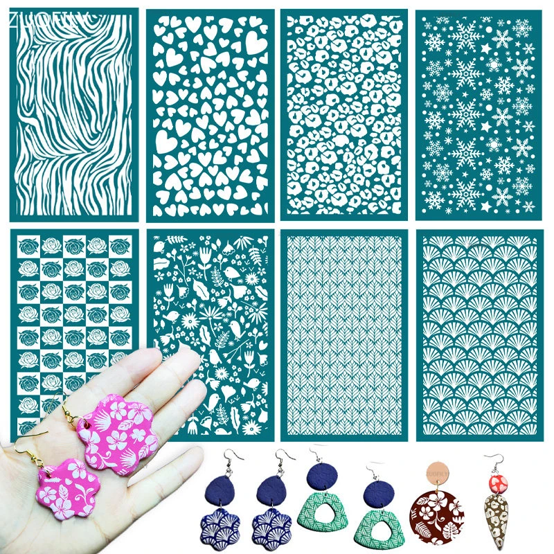 Reusable Silk Screen Stencils For Polymer Clay Diy Silk Screens ...