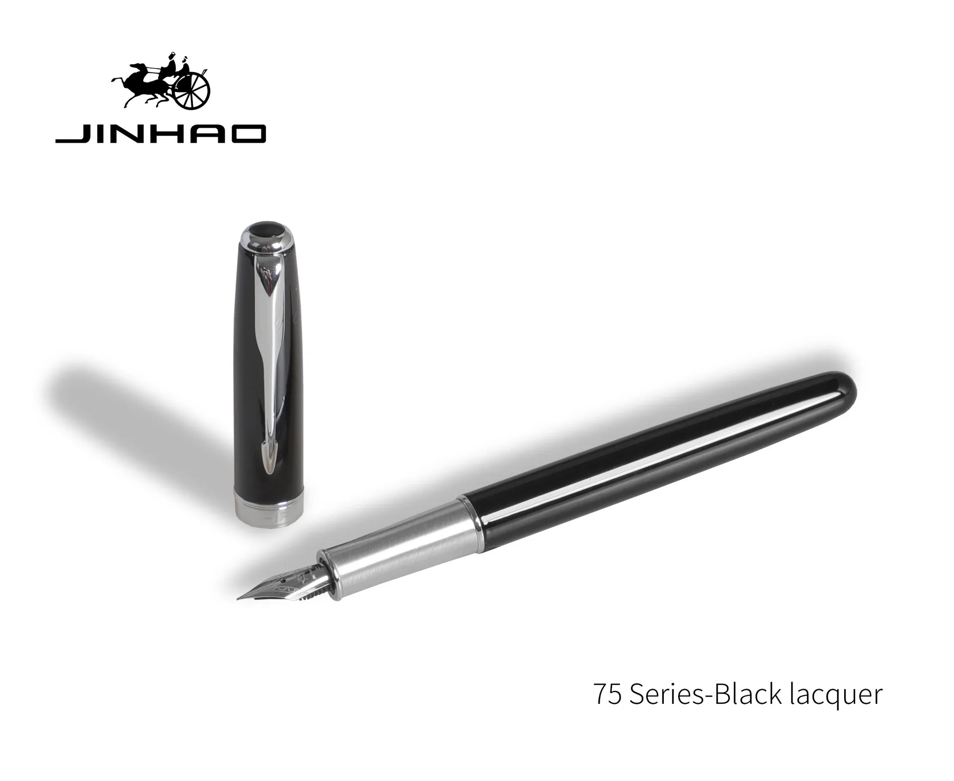 Jinhao 75 metal preto vermelho caneta fonte de luxo qualidade escritório financeiro estudante ...
