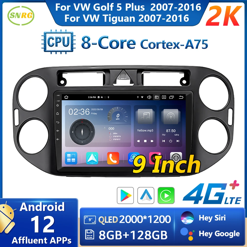 SNRG-Radios-For-Volkswagen-VW-Golf-5-Plus-Tiguan-2007-2016-Autostereo ...