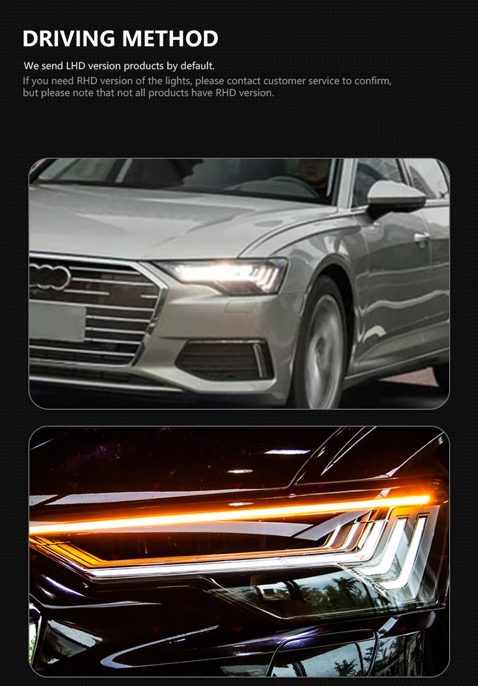 Car Head lamp light for Audi A6 Headlights 2019-2023 A6 C8 Design LED Headlight DRL Dynamic ...