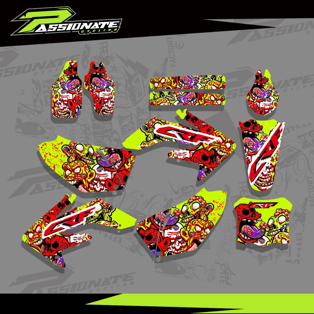 New Style TEAM GRAPHICS BACKGROUNDS DECALS STICKERS Kits For Honda ...