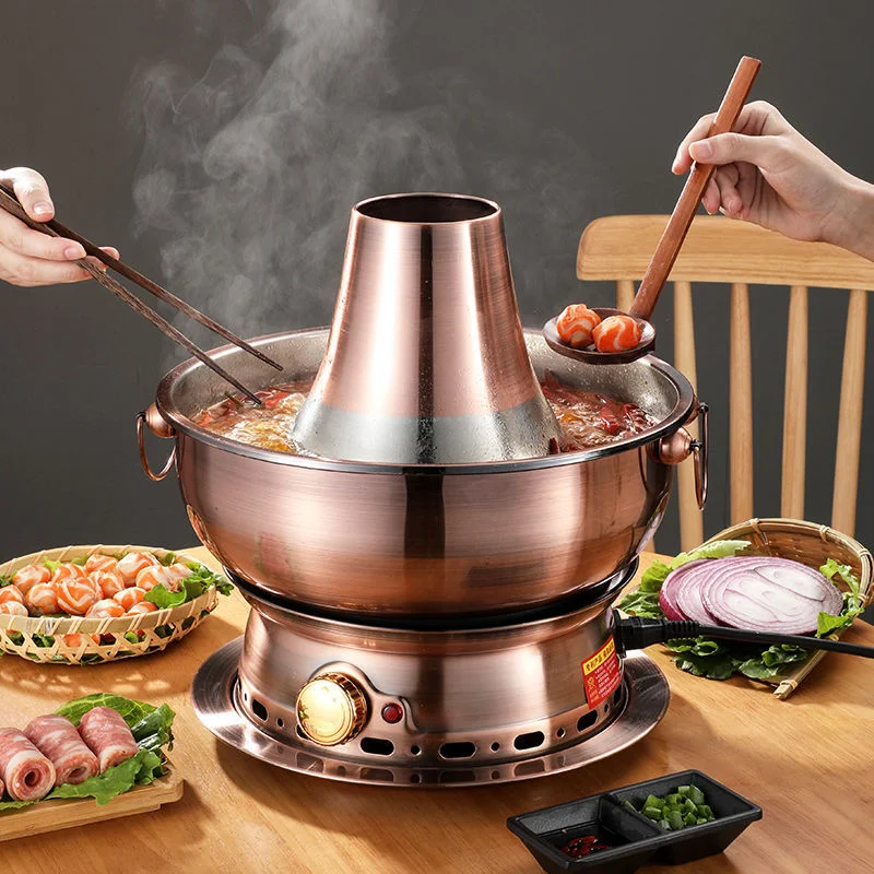 Copper-Chinese-Hot-Pot-Charcoal-Electric-Carbon-Dual-purpose-plug-in ...