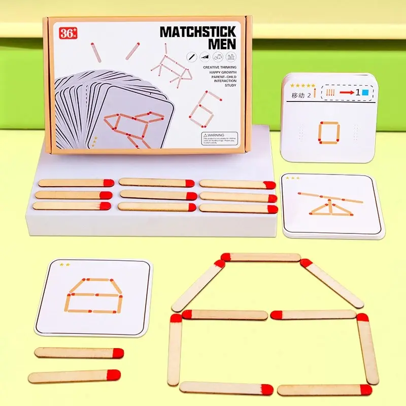 1-PCS-Children-s-Wooden-Match-Game-Stick-Geometric-Logic-Thinking ...