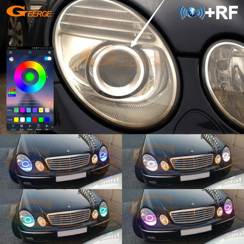 For Mercedes Benz E Class W211 Rf Bt App Remote Control Multi-color ...