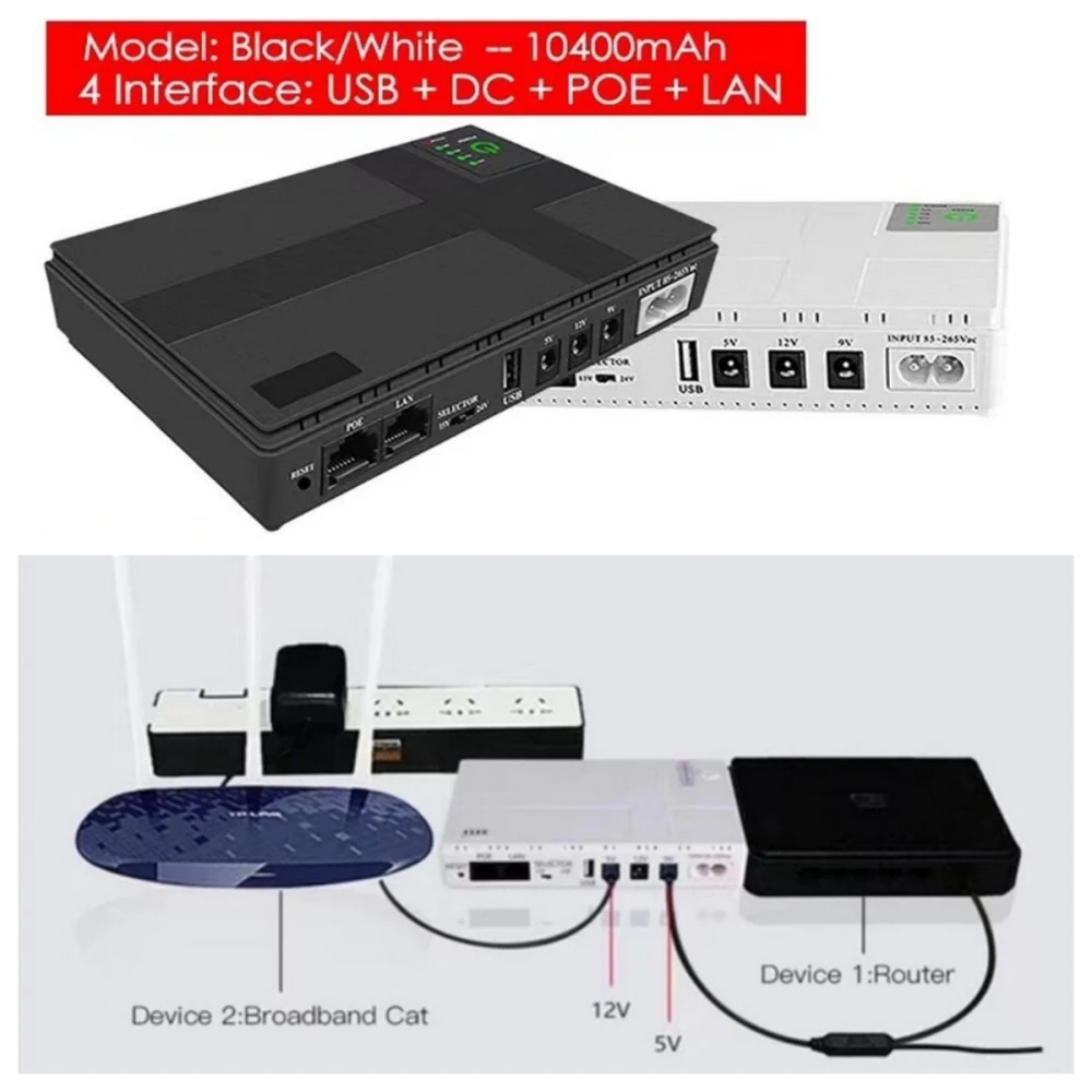 10400mah-DC-Uninterruptible-Power-Supply-UPS-Router-Optical-Cat-Built ...