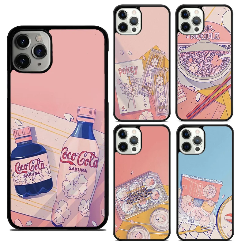 Funda de teléfono suave Kawaii Snacks para iPhone 14 11 12 13 Pro Max X ...