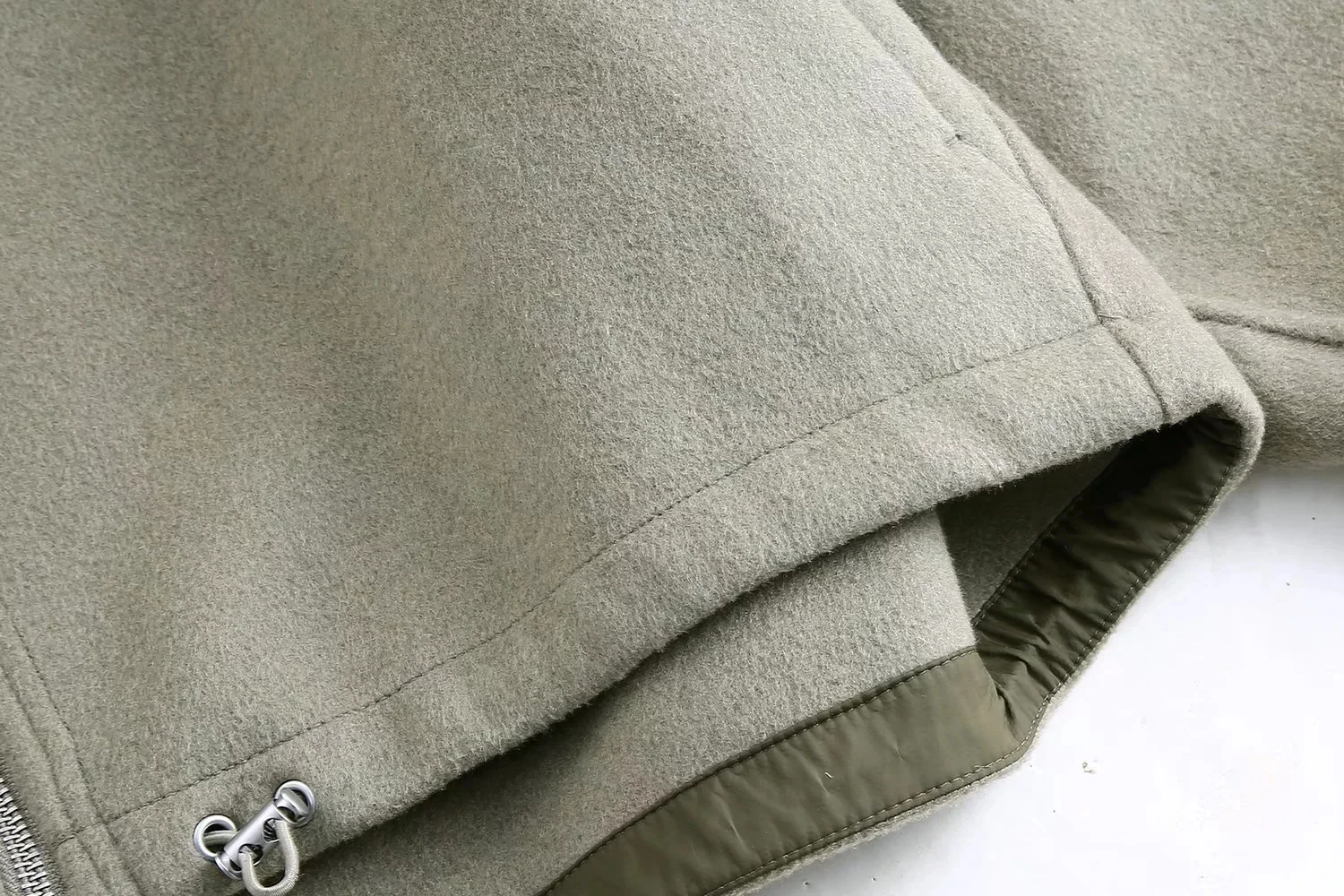 TRAF 2024 Woman Fashion Spliced Double Sided Jacket Casual Slim Zipper ...