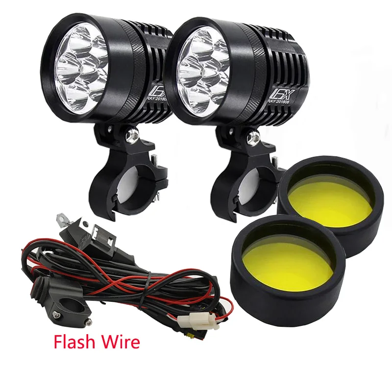 2PCS-Universale-L6X-Faro-LED-Moto-Moto-8000LM-Moto-Faretto-Impermeabile ...