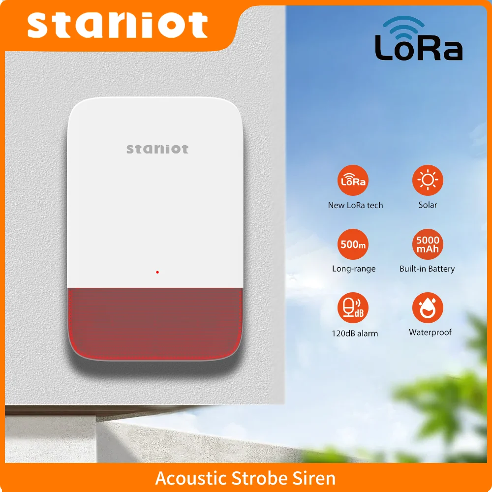 Staniot-Lora-Wireless-Strobe-Siren-Waterproof-120dB-High-Decibel-Alarm ...