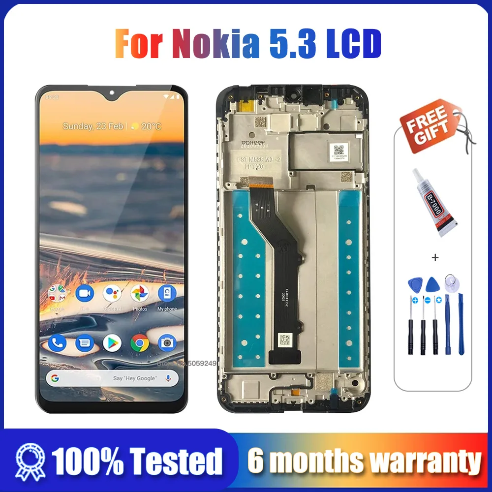 6-55-ORIGINAL-Display-for-Nokia-5-3-LCD-Display-Touch-Screen-Replacment ...