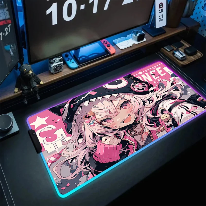 Anime-Girls-and-Cat-Cool-Mouse-Pad-90x40-Pc-Gaming-Accessories-Desk-Mat ...