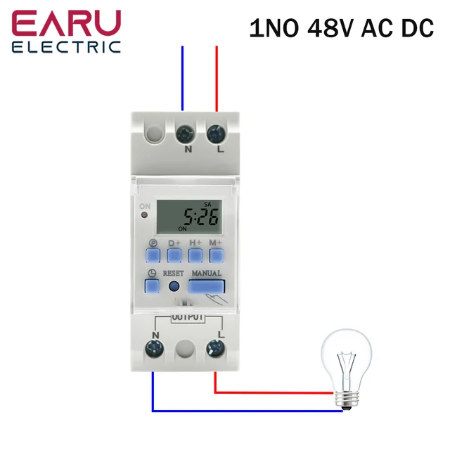 THC 15A 30A New Type Din Rail 2 wire Weekly 7 Days Programmable Digital ...