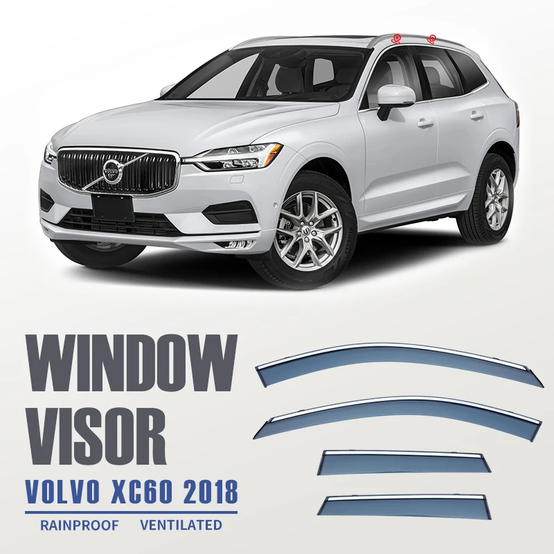 Window-Visor-For-Volvo-XC60-2009-2021-Auto-Door-Visor-Weathershields ...