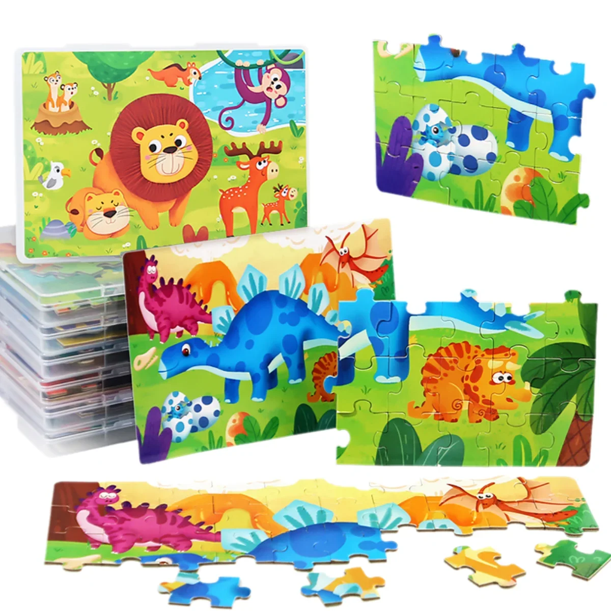 New Logic Thinking Intellectual Wooden Game Puzzle Jigsaw Animal ...