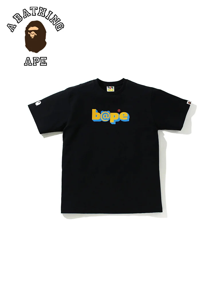 A-BATHING-APE-Summer-New-Tide-Pure-Cotton-Camouflage-Bear-Letters ...