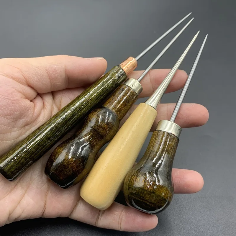 PU-ToolWooden-Handle-Awls-DIY-Leather-Tent-Sewing-Awl-Shoes-Repair-Tool ...