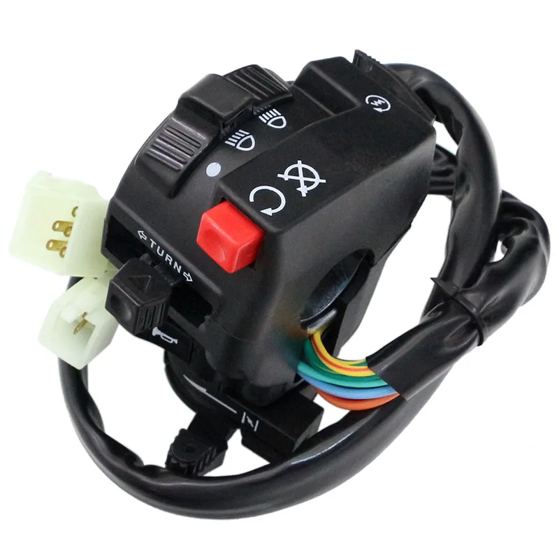 7-8-22mm-Motorcycle-Handlebar-Control-Switches-Headlight-Turn-Signal ...