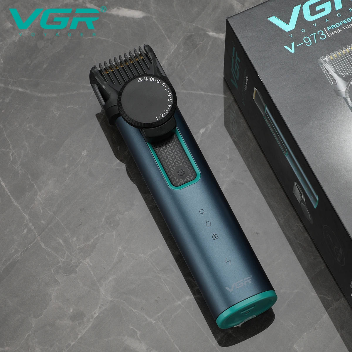 VGR V 973 Hair Cut Machine Barber Rechargeable Electric Professional Cordless Hair Trimmer for ...