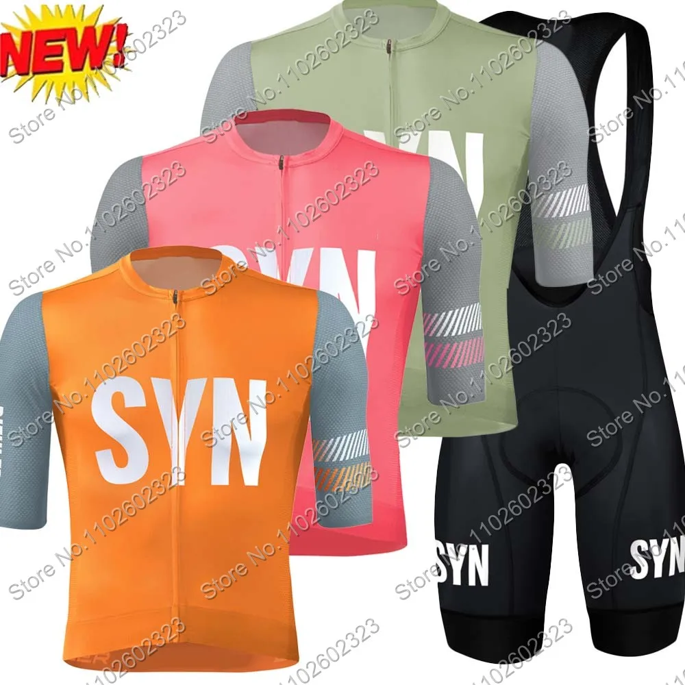 2024-SYN-Cycling-Jersey-Set-Short-Sleeve-Orange-Pink-Retro-Cycling-Clothing-Road-Bike-Shirts ...