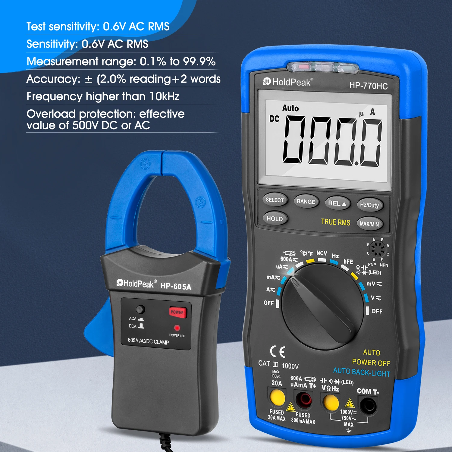HoldPeak-HP-770HC-Digital-Multimeter-Tester-True-RMS-Smart-Autoranging ...