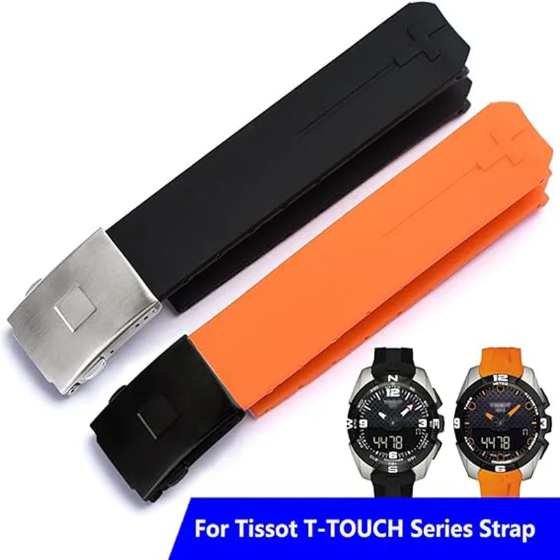 Silicone Strap For Tissot 1853 Tengzhi T-Touch original T013 rubber ...
