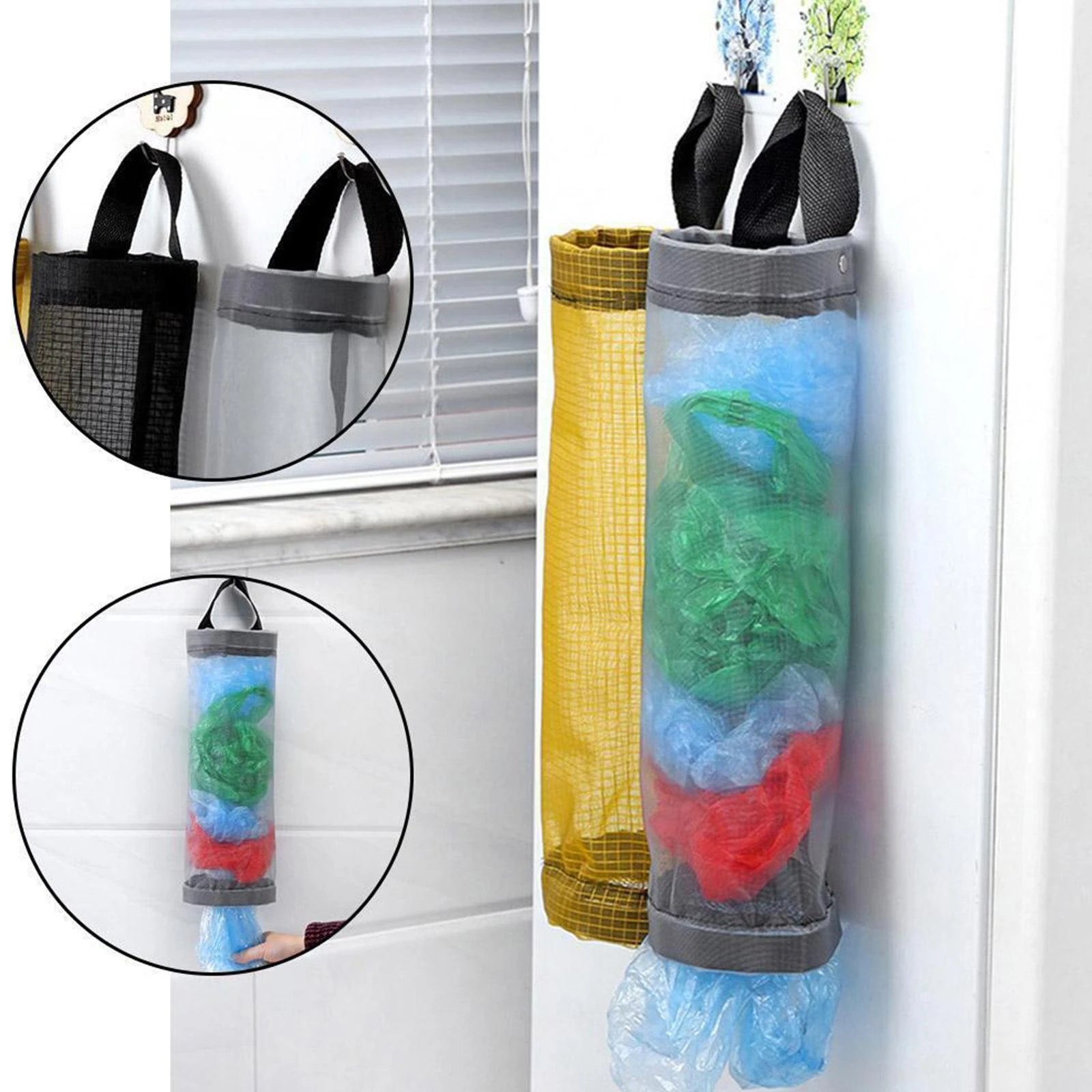 Kitchen Shopping Supermarket Plastic Bag Holder Dispenser Wall Mount ...