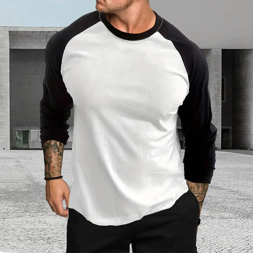 Camiseta-transpirable-para-hombre-Jersey-informal-con-cuello-redondo-manga-ragl-n-ajustado-para ...