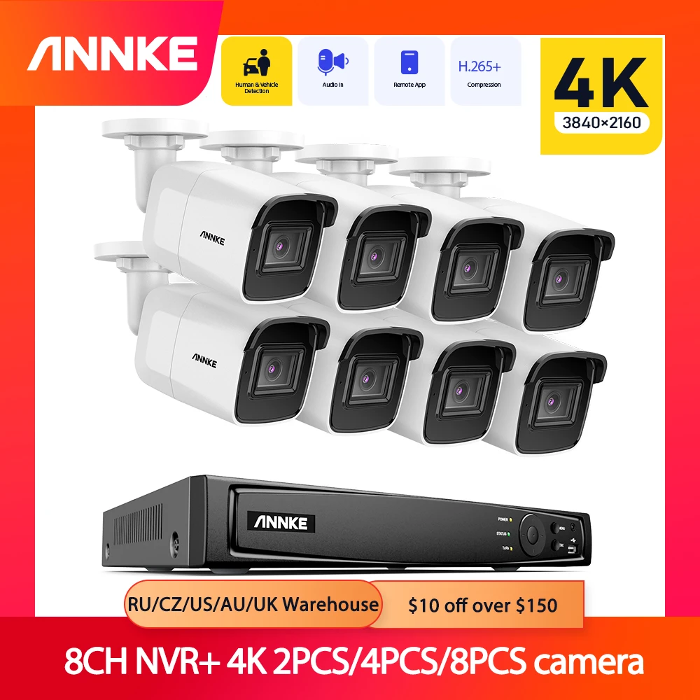 Annke 4k Ultra Hd Poe Video Surveillance System 8ch H.265+ Nvr With 4k ...
