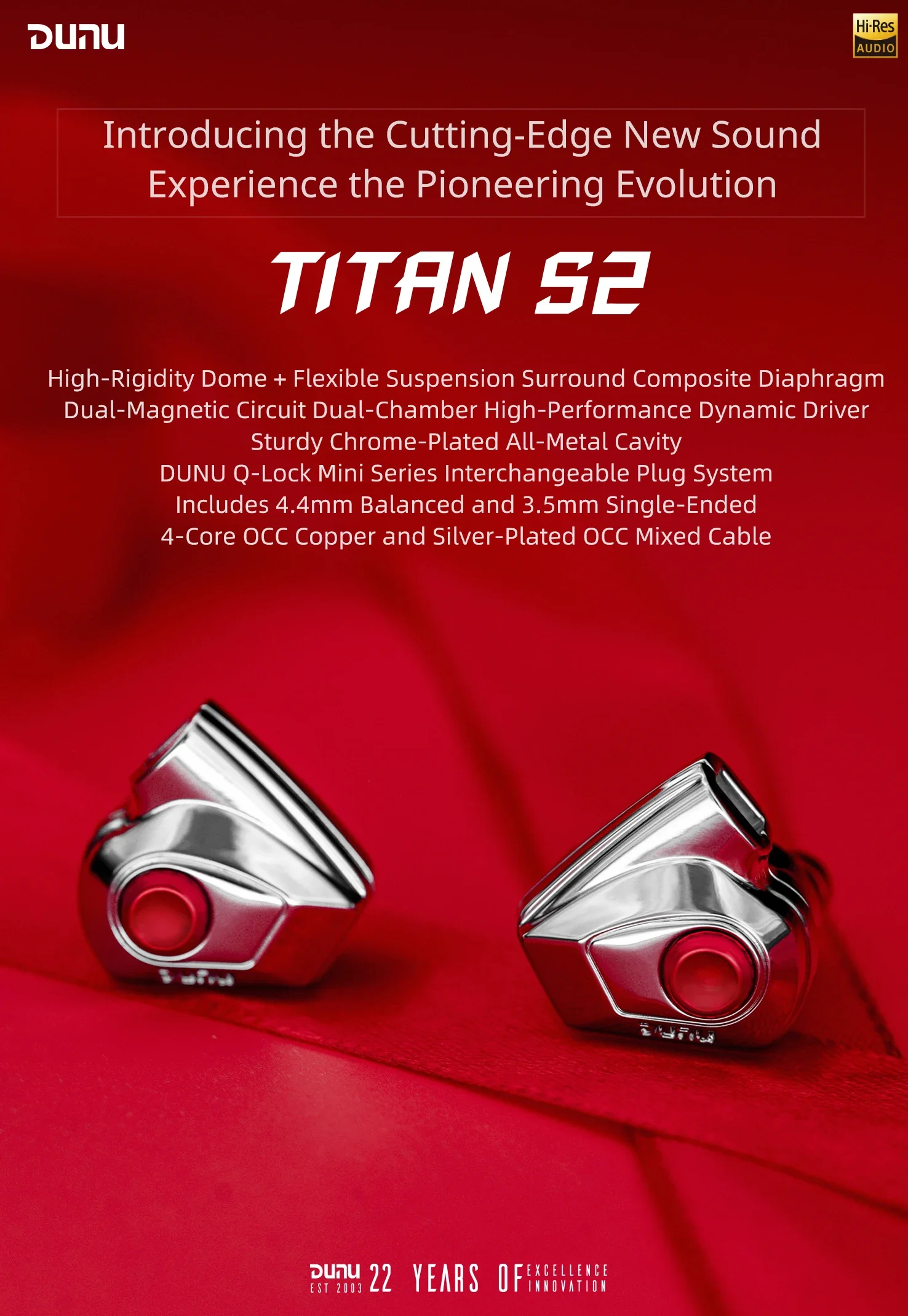 Наушники-вкладыши DUNU Titan S2 / TitanS 2 с двойной камерой и ...