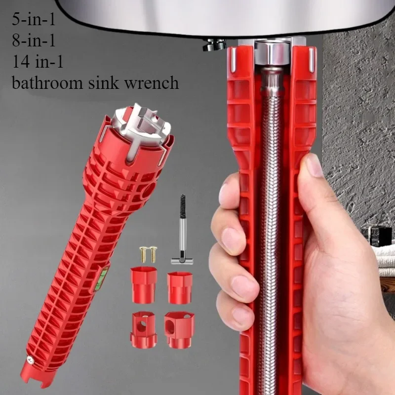 5/8/14 In 1 Faucet Sink Wrench Pipe Wrenches Faucet Sink Installer Kit ...