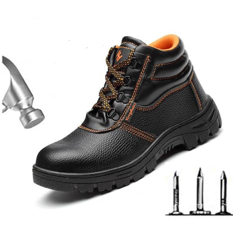 Labor-protection-shoes-anti-smash-male-wear-resistant-rubber-sole-work ...