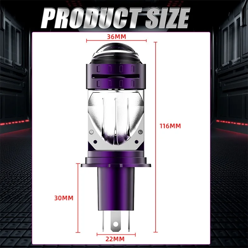 NEW H4 Bi LED Projector Lens Auto Headlight Bulb Canbus H4 led Auto ...