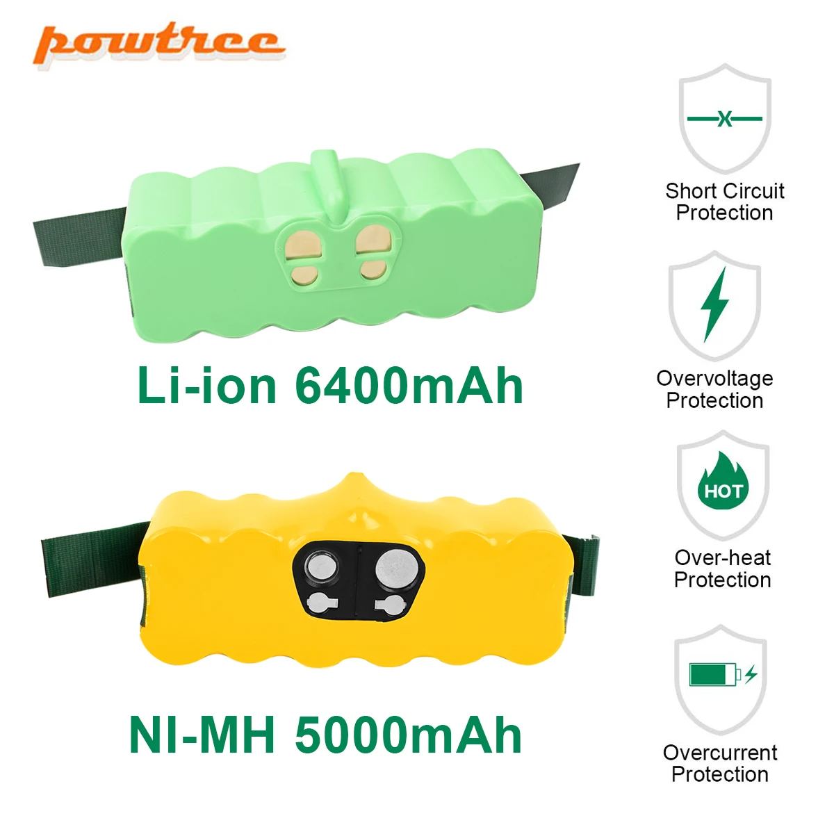 14-4V-5000mAh-6400mAh-Vacuum-Cleaner-Battery-For-iRobot-Roomba-500-600 ...