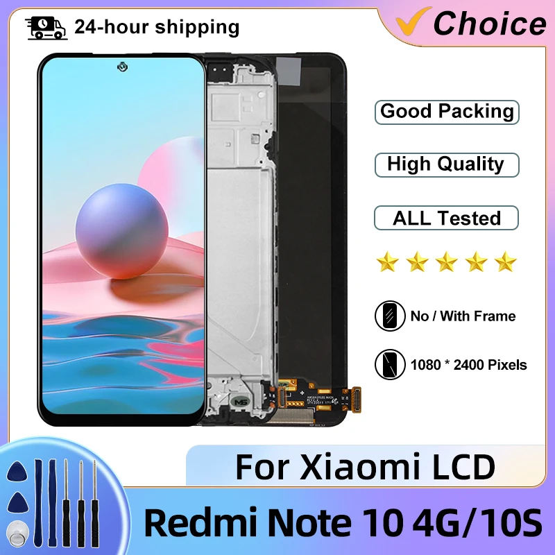 Super AMOLED For Xiaomi Redmi Note 10 4G LCD Display Digitizer Assembly ...